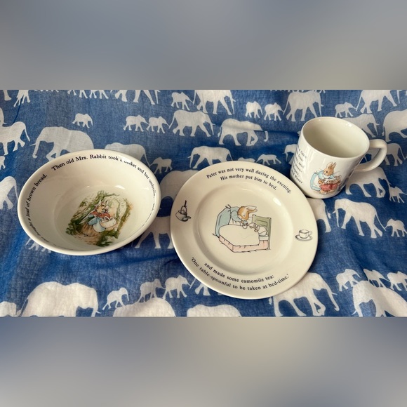 Wedgwood | Matching Sets | Beautiful Wedgwood Peter Rabbit 3piece Set ...